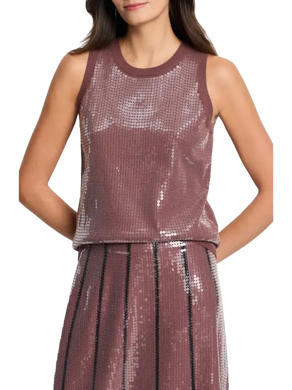 NIC+ZOE Sequin Sweater Tank - Chai