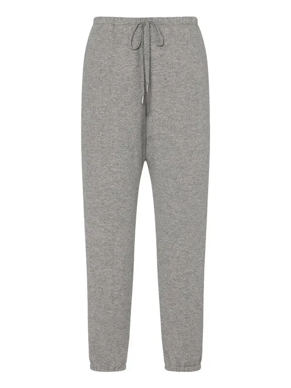 THE ROW Teo Pant In Cashmere And Cotton - Grey Melange