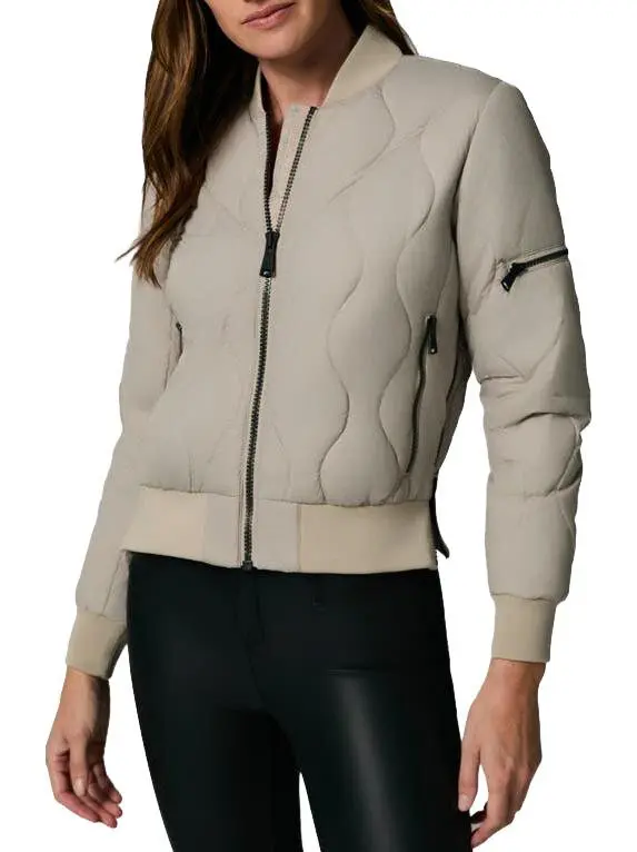 ALP N ROCK Metro Iii Quilted Bomber Jacket - Stone