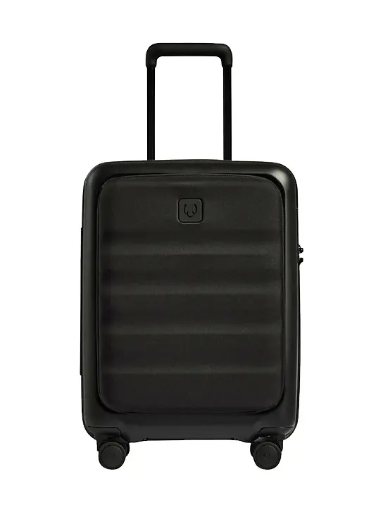 ANTLER Icon Stripe Pocket-front Hard-case Cabin Suitcase 55cm - Black