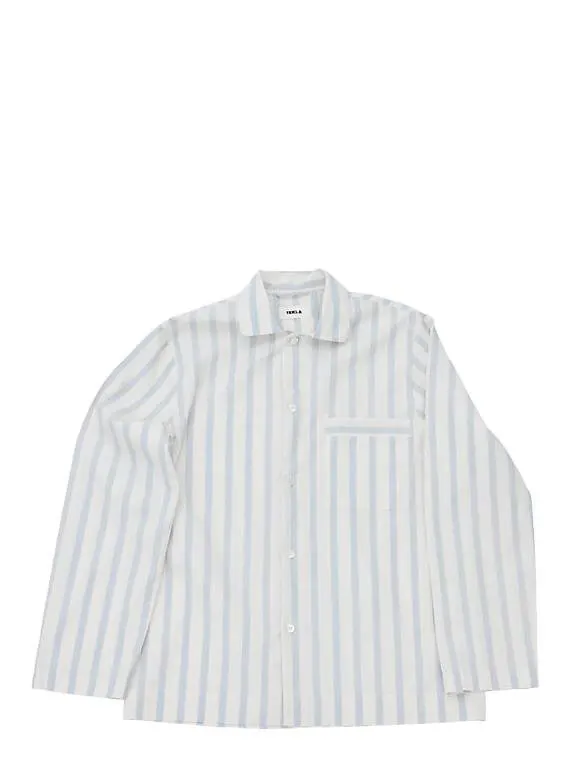 TEKLA Patch-pocket Cotton Poplin Pyjama Shirt - Needle Stripes