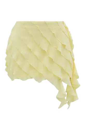 MISTRESS ROCKS Ruffled Georgette Mini Skirt - Vanilla