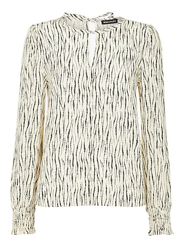 Whistles Stripe-pattern Woven Blouse - Cream