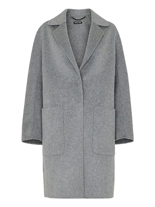 Whistles Double-face Wool-blend Coat - Grey