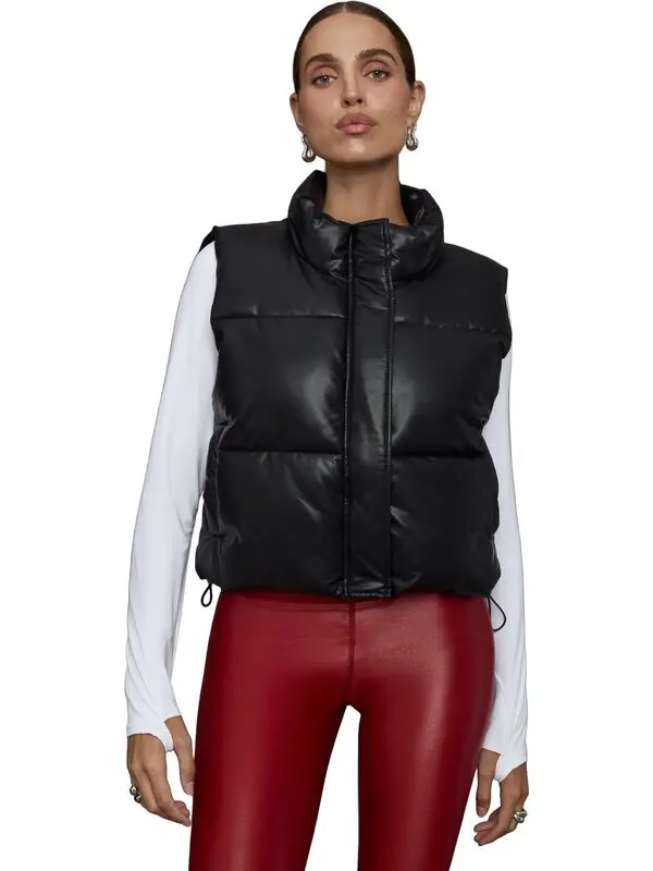 Carbon38 Quilted Puffer Vest - Black