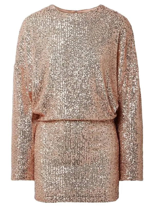 IN THE MOOD FOR LOVE Salome Sequin Tulle Mini Dress - Blush