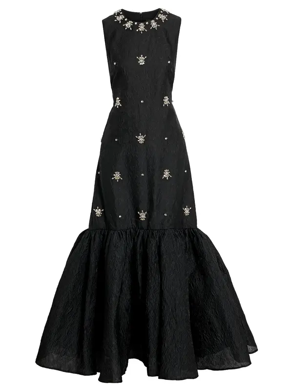Huishan Zhang Amarice Crystal-embellished Gown - Black