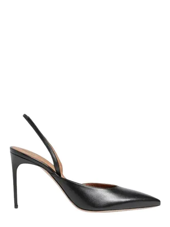 MALONE SOULIERS Gillian 90 Leather Slingback Pumps - Black
