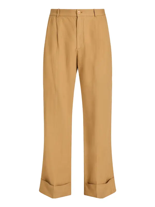 Acne Studios Cotton And Linen-blend Twill Trousers - Sand