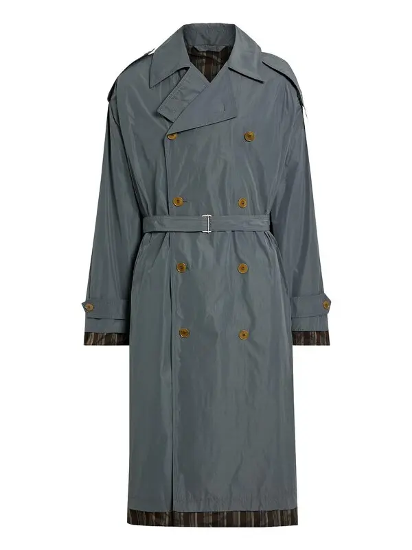 Acne Studios Double-breasted Shell Trench Coat - Anthracite