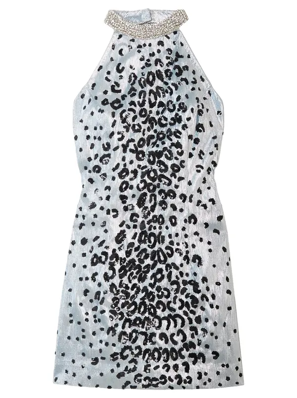 MISS SOHEE Crystal And Sequin-embellished Lamé Mini Dress - Silver