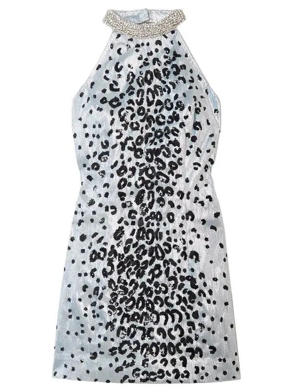 MISS SOHEE Crystal And Sequin-embellished Lamé Mini Dress - Silver