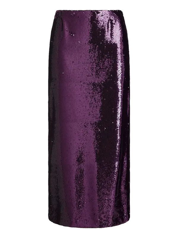 Philosophy Di Lorenzo Serafini Sequined Tulle Midi Skirt - Purple