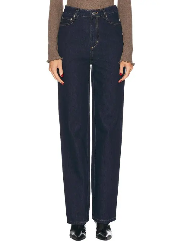 SEROYA Brooklyn High Rise Straight Jeans - Rinse