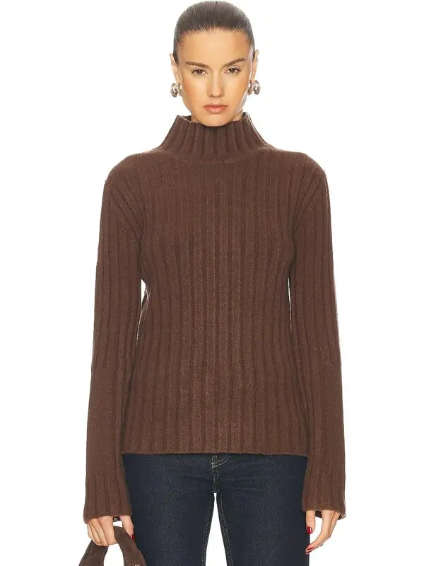 Proenza Schouler Haven Ribbed Sweater - Bark