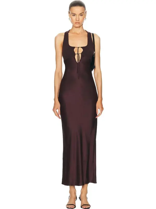 Christopher Esber Monument Cami Dress - Mahogany