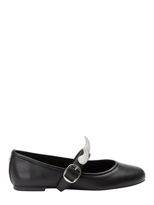 Coperni X Disney Horn Leather Ballet Flats - Black