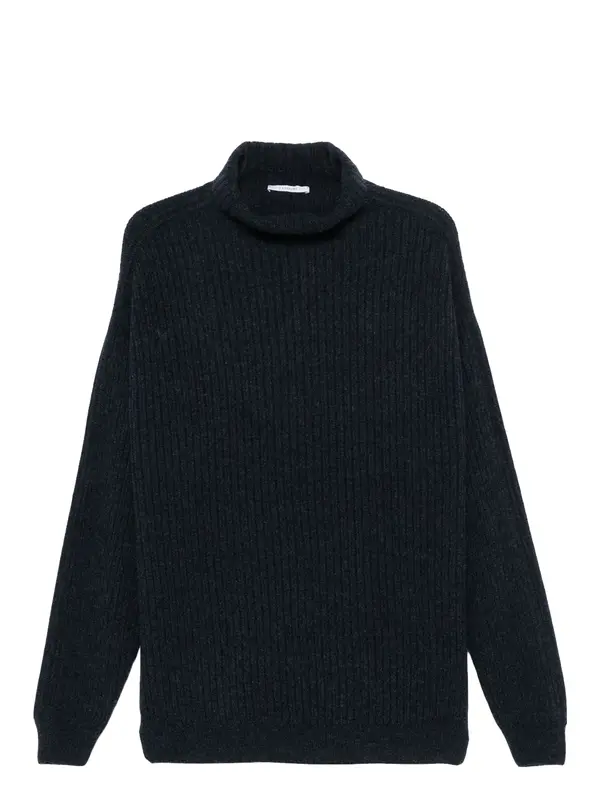 LEMAIRE Felted High Neck Sweater - Blue