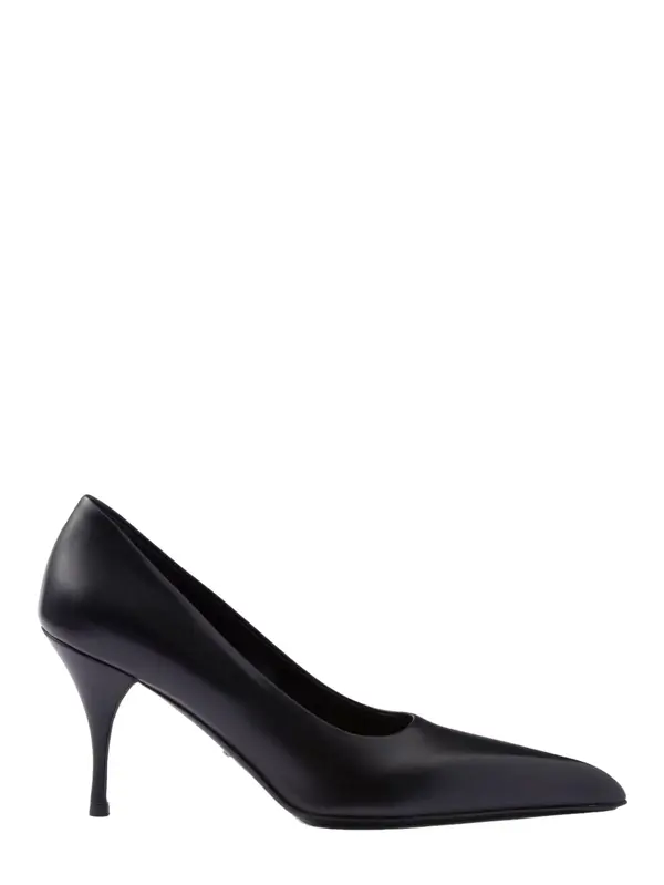 Prada 85mm Leather Pumps - Black