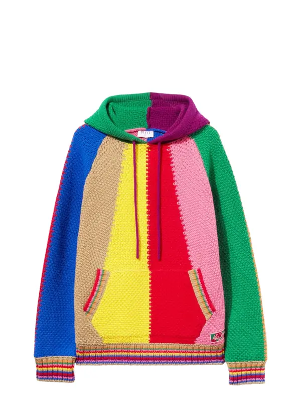 Emilio Pucci Colourblock Wool Hoodie - Red