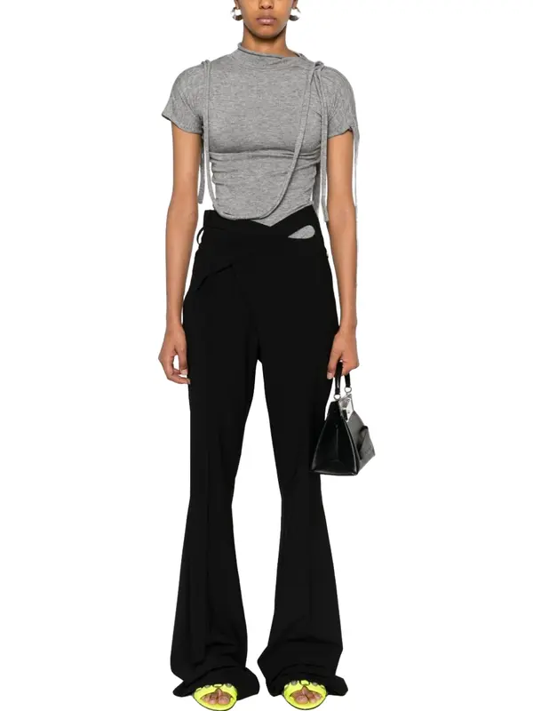Ottolinger Strappy Knitted T-shirt - Grey