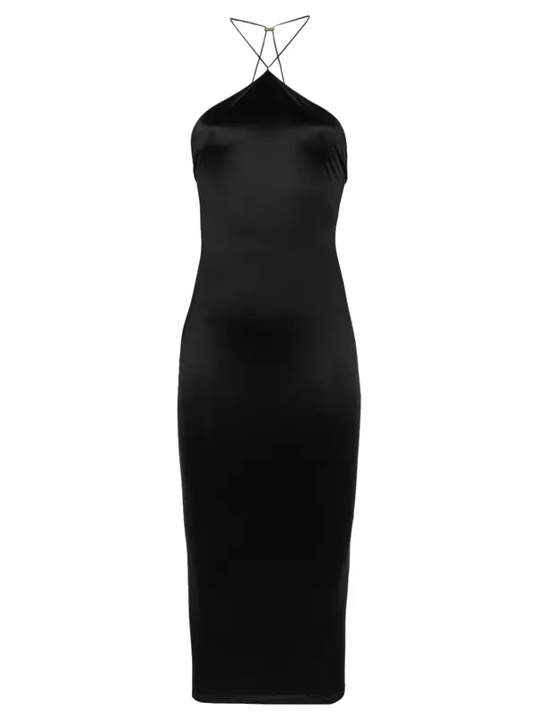 MAISON CLOSE French Kiss Open-back Midi Dress - Black