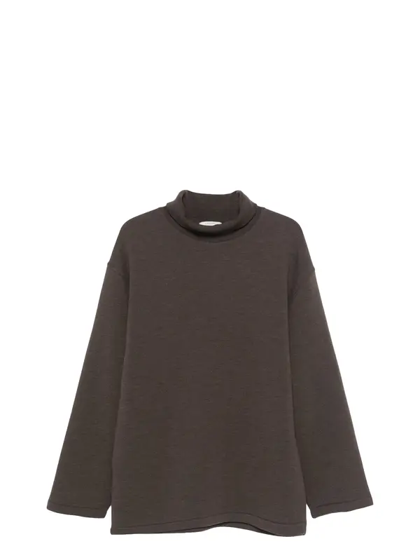 LEMAIRE Mélange-effect Sweatshirt - Brown