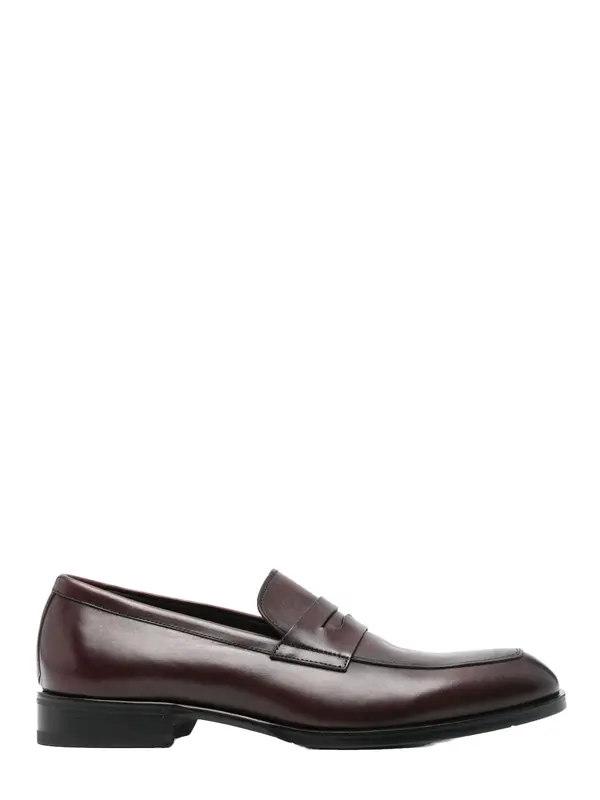 Canali Leather Loafers - Red