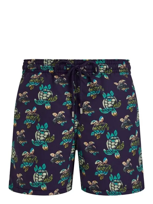 Vilebrequin Landscape Turtles Swim Shorts - Blue