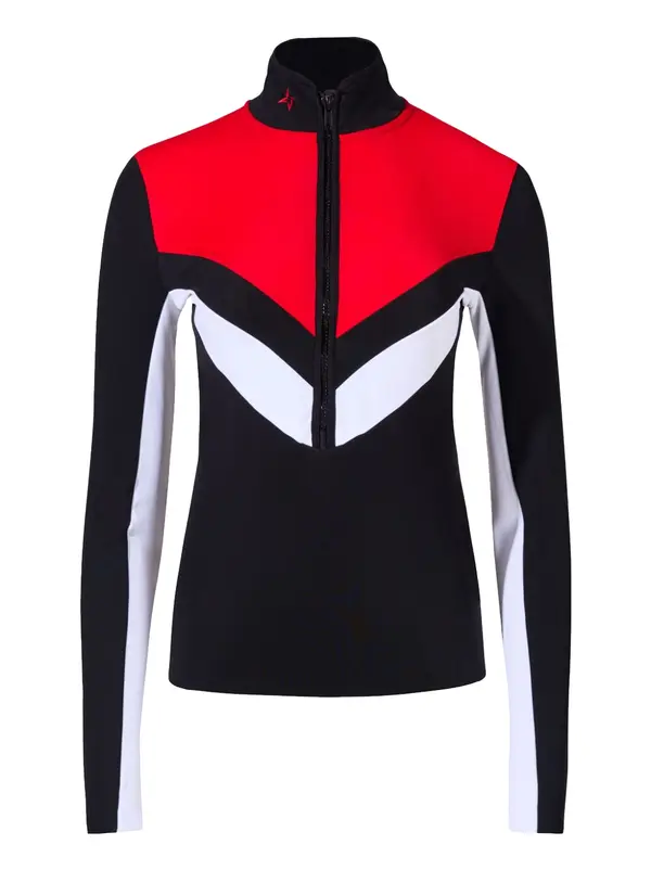 Perfect Moment Jg Zip-up Top - Black