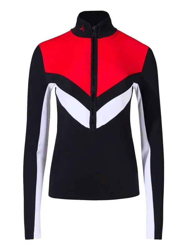 Perfect Moment Jg Zip-up Top - Black