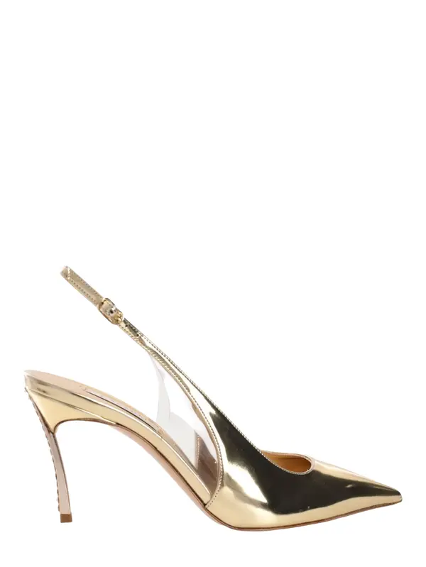 Casadei 80mm Alice Blade Pumps - Gold