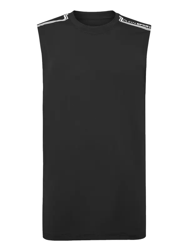 PLEIN SPORT Round-neck Tank Top - Black