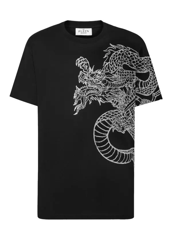 Philipp Plein Dragon Strass T-shirt - Black