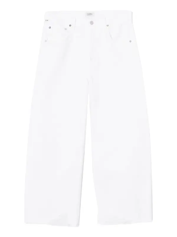 Citizens Of Humanity Distressed Cropped Jeans - White
