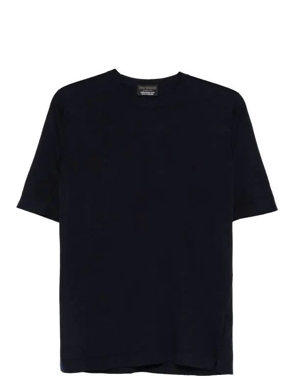 DELL'OGLIO Fine-knit T-shirt - Blue