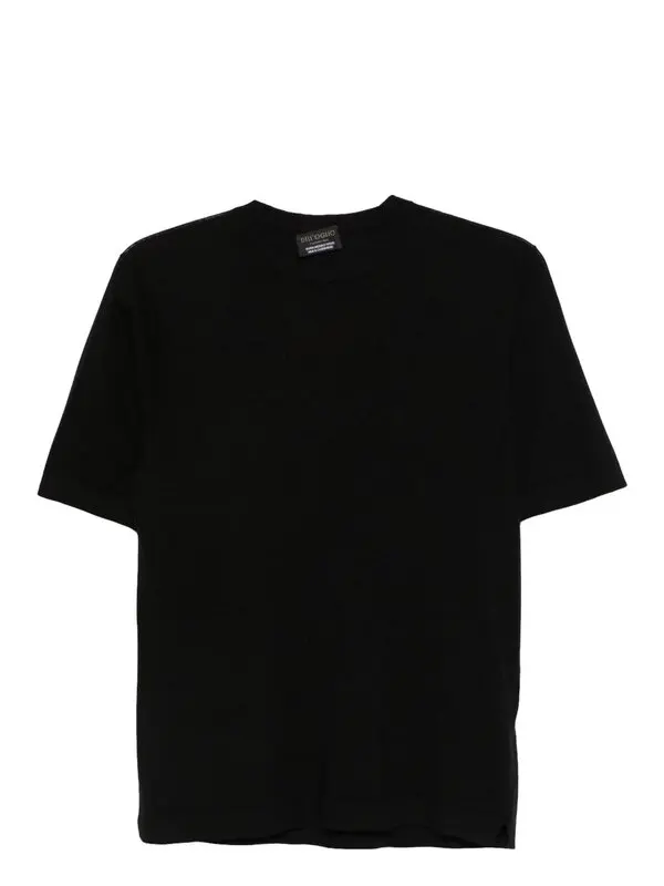 DELL'OGLIO Fine-knit T-shirt - Black