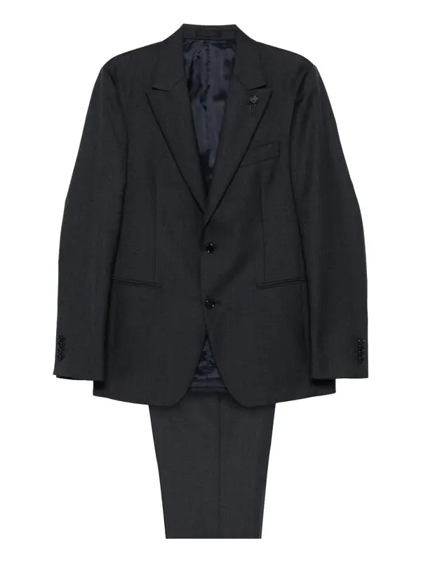 LARDINI Virgin Wool Suit - Blue