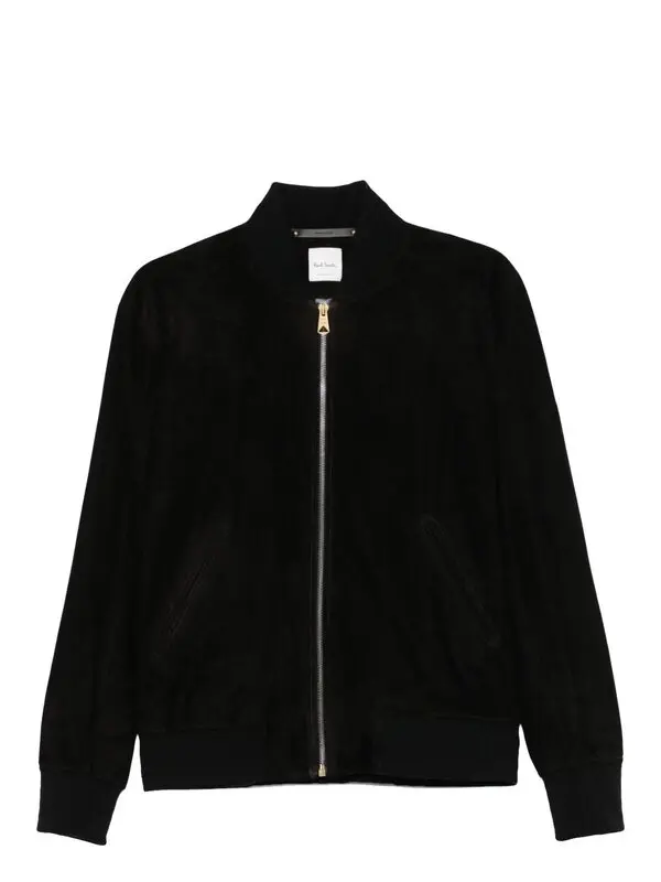 Paul Smith Suede Bomber Jacket - Black