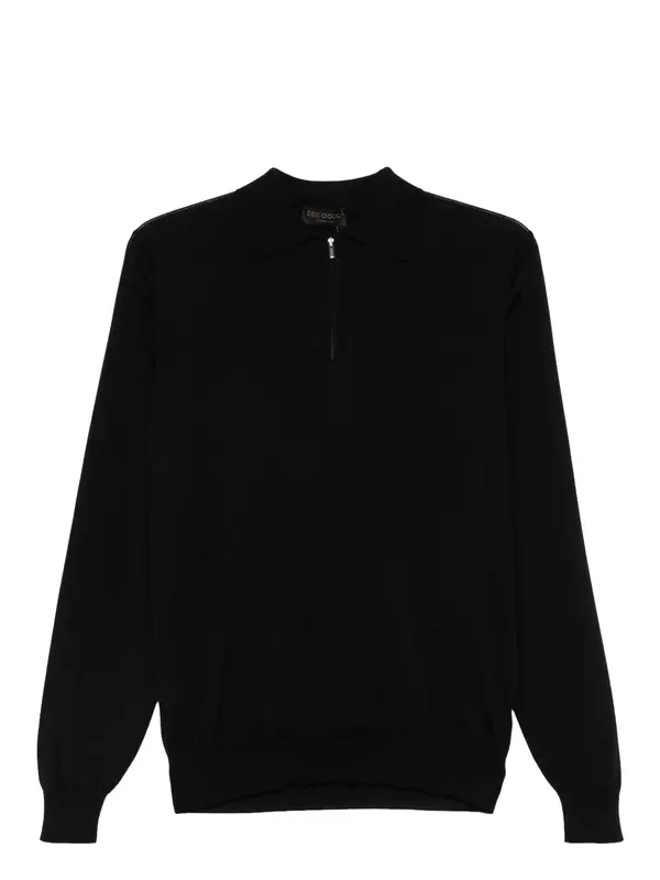 DELL'OGLIO Half-zip Sweater - Black