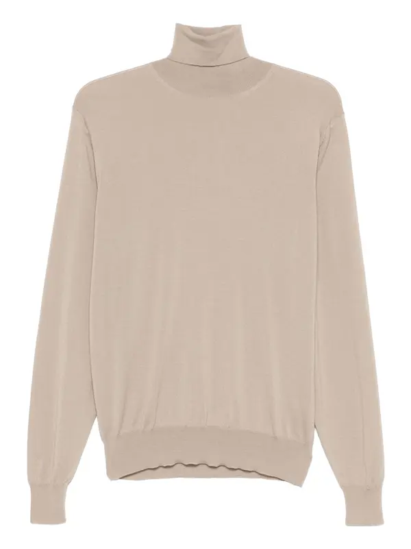 DELL'OGLIO Merino Wool Sweater - Neutrals