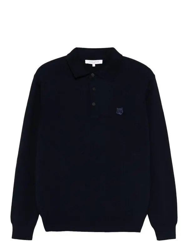 Maison Kitsuné Fox-motif Polo Shirt - Blue