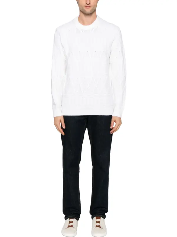 Zegna Cable-knit Sweater - White