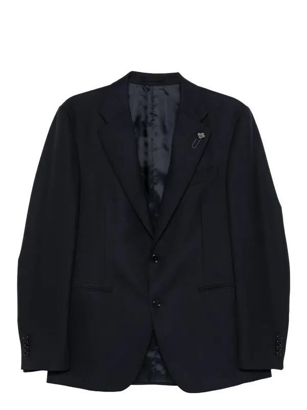 LARDINI Wool Blazer - Blue