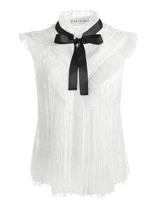 Alice + Olivia Rheba Shirt - White