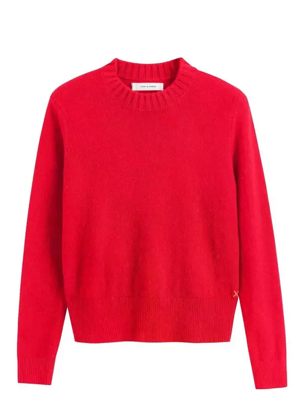 Chinti & Parker Sporty Wool-cashmere Blend Sweater - Red