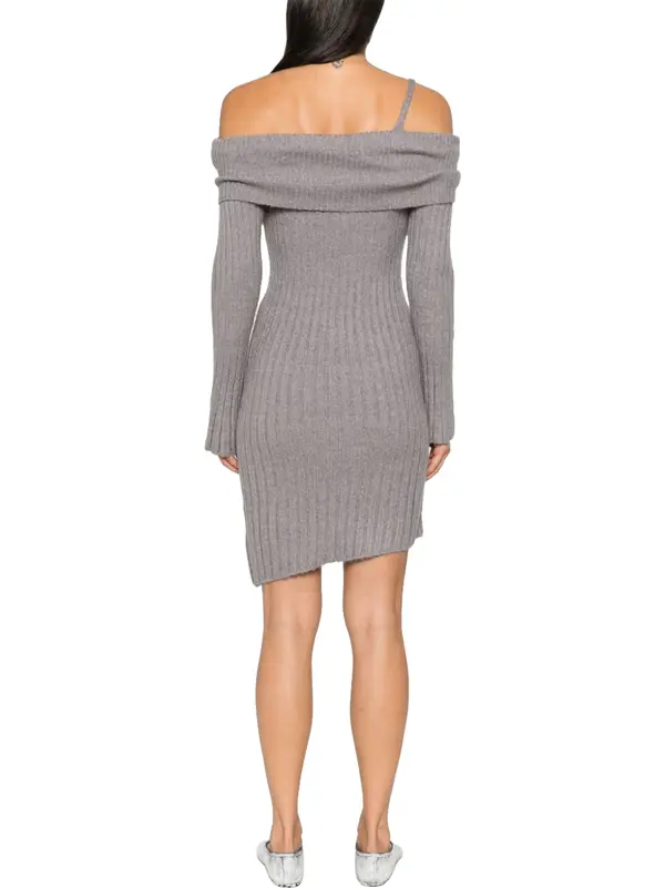 HOUSE OF SUNNY Chunky-rib Mini Dress - Grey