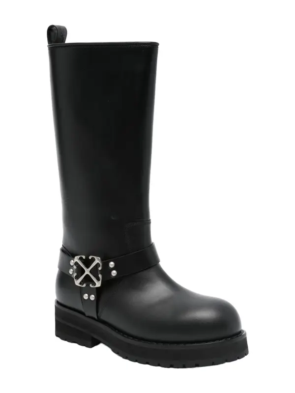 Off-White Off Track Knee-high Boots - Black