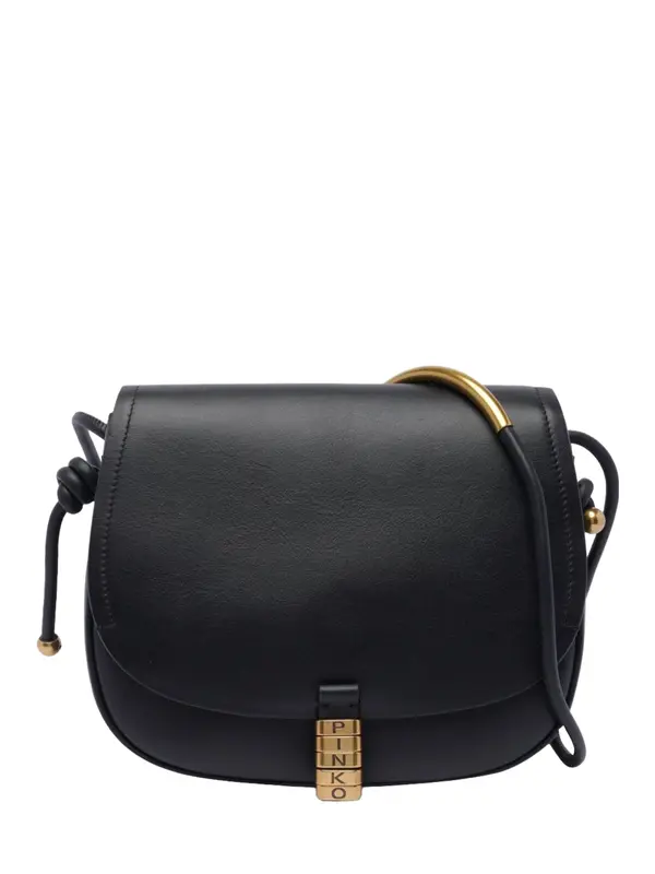 Pinko Logo-charm Crossbody Bag - Black