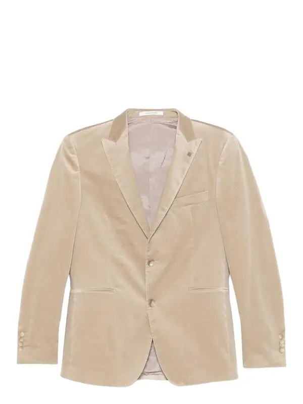 Tagliatore Velvet Blazer - Neutrals